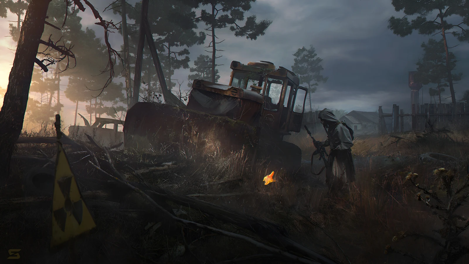 Stalker Searching The Exclusion Zone 4K Phone Wallpaper