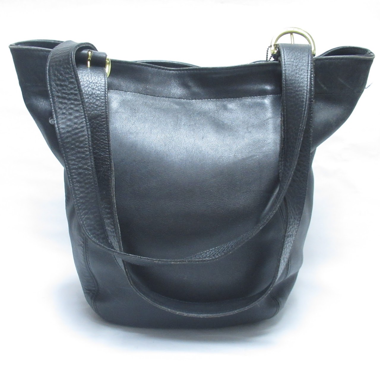 Coach Vintage Classic Black Leather Tote Bag