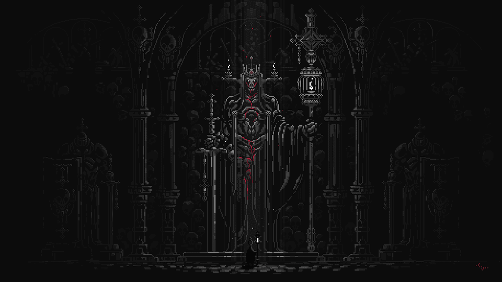 Pixel Art Dark Digital Art Wallpaper
