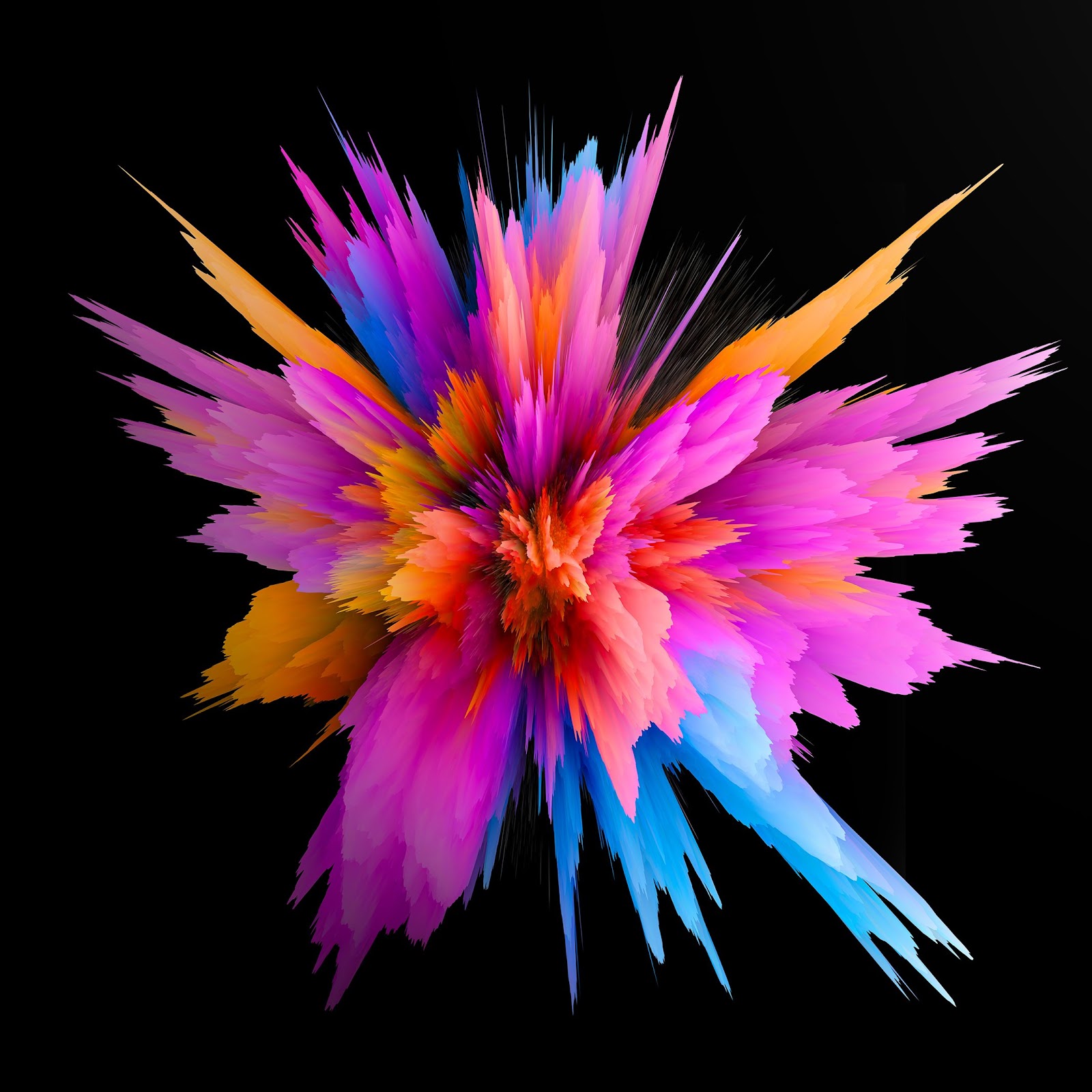 Abstract, Dark Background, Artwork, Colorful 4K Wallpaper