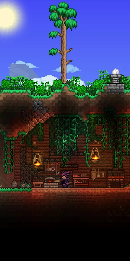 Terraria, House, Building, Gaming 4K Phone Wallpaper