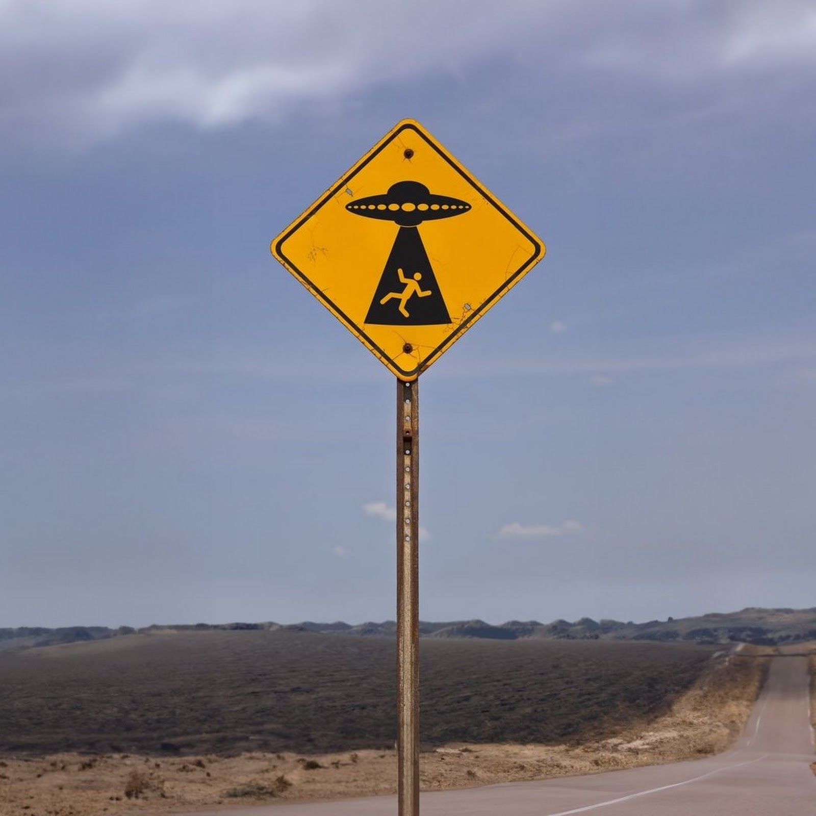 Road, Sign Post, Sky, Clouds, Minimalism Full HD Phone Wallpaper