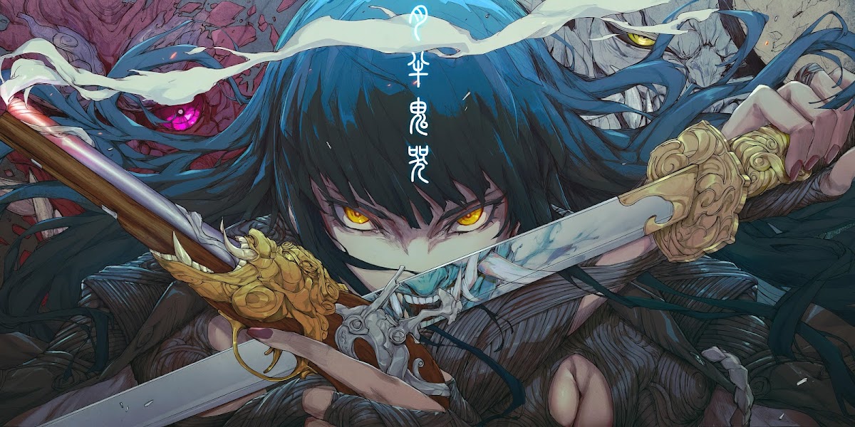 Japanese Anime with fish 5k Desktop Wallpaper