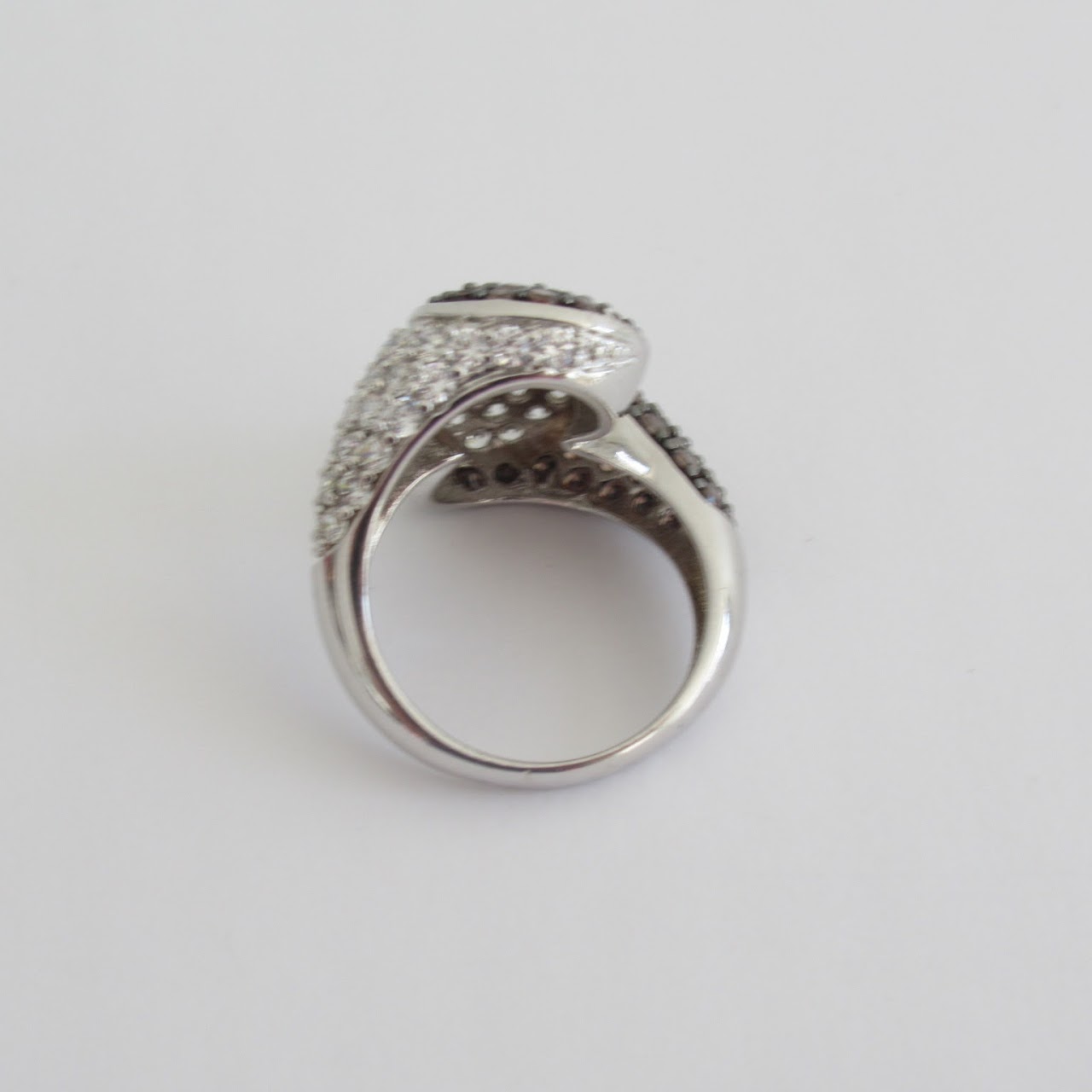 Sterling Silver and Crystal Cocktail Ring