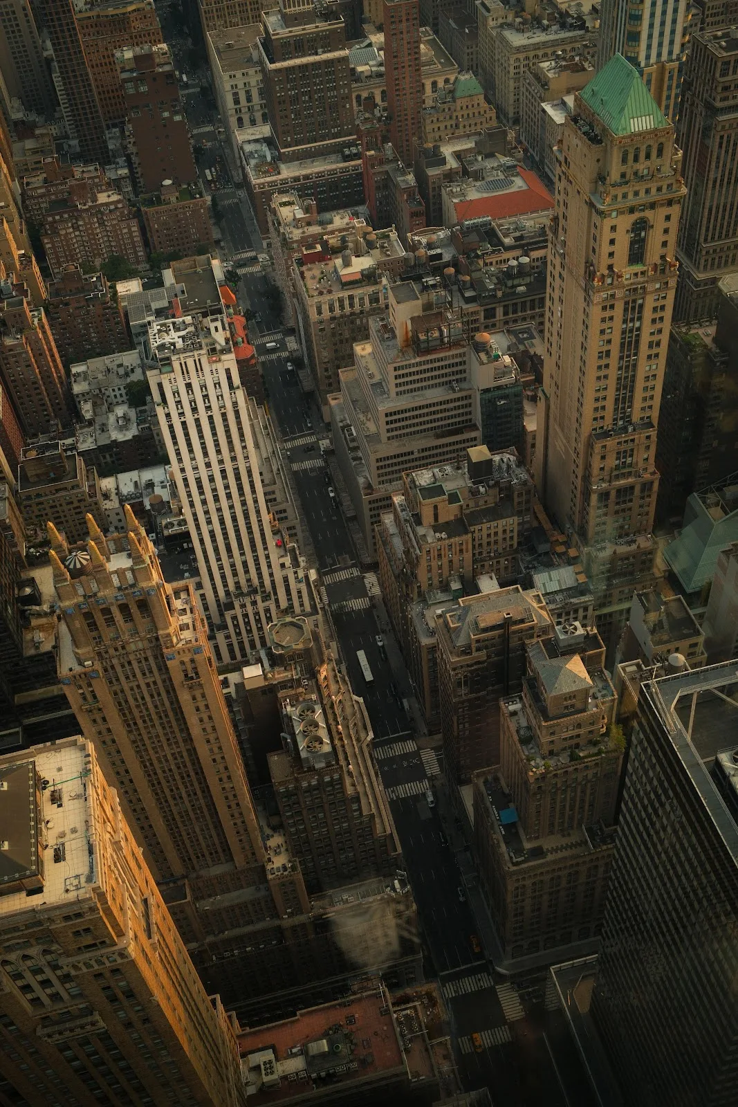 High Angle Urban Canyon View 5K iPhone Wallpaper
