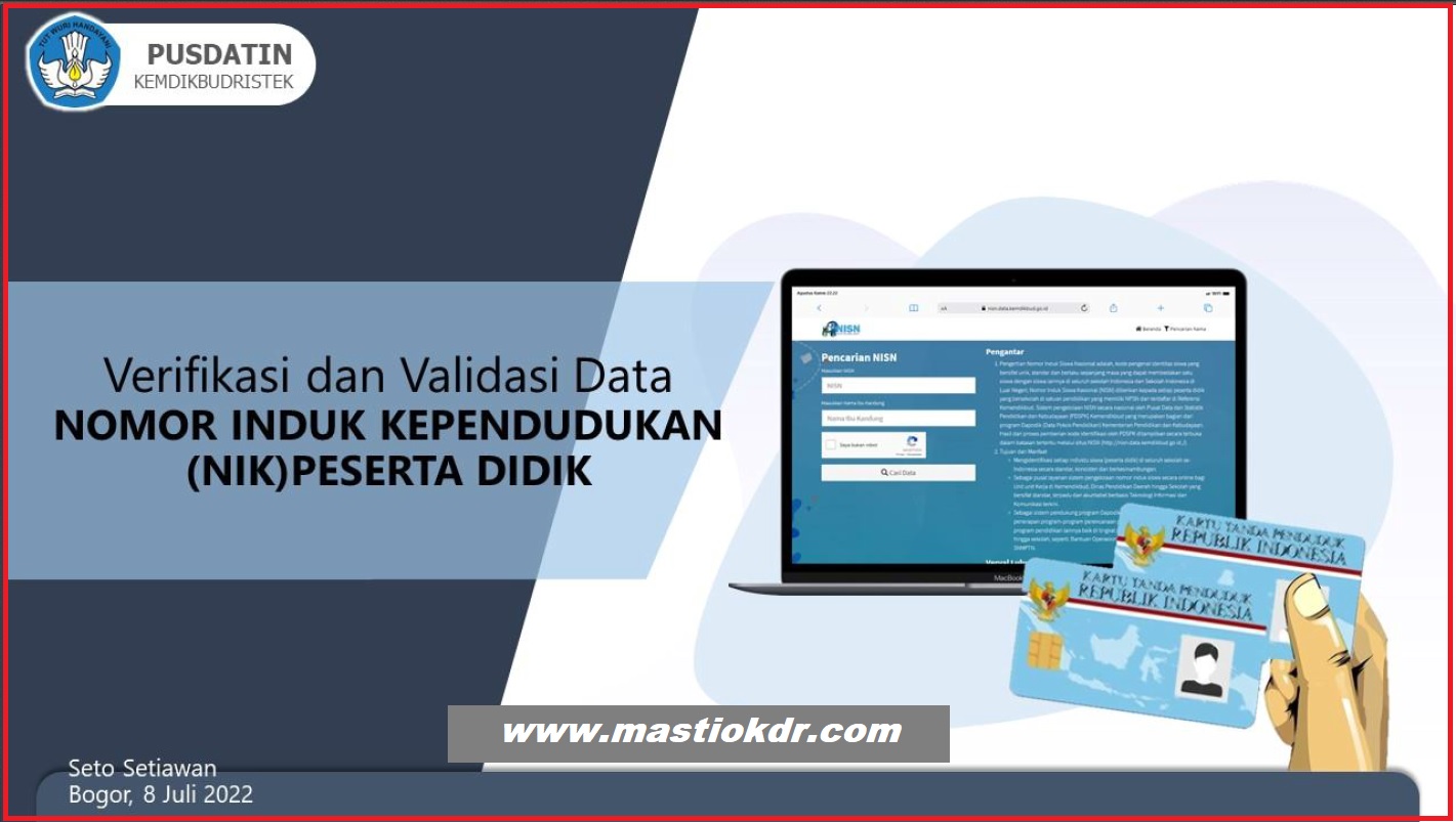 Panduan Verifikasi Dan Validasi NIK Peserta Didik Di Dapodik dan Dukcapil Melalui Verval PD ...