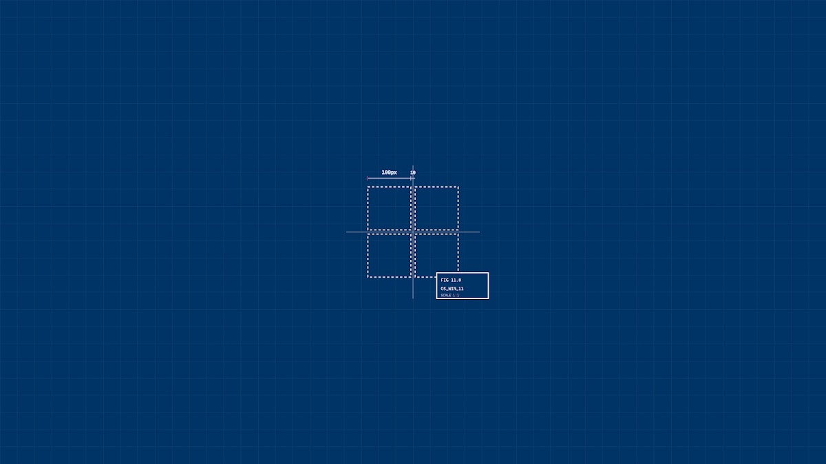 Blueprint Of Windows 11 Logo 8K Desktop Wallpaper