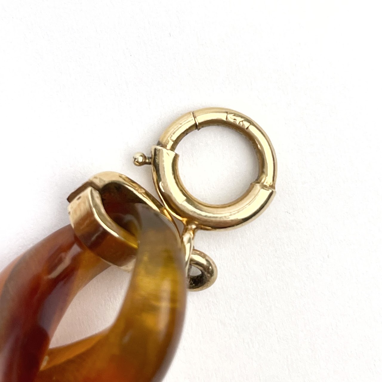 14K Gold & Acrylic Chain Bracelet