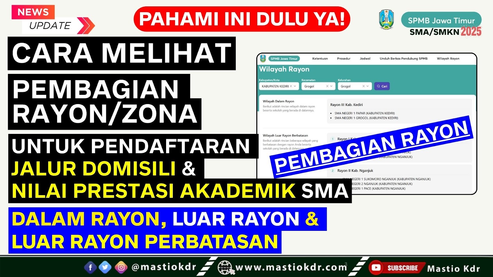 Cara Melihat Pembagian Rayon/Zona Untuk Pendaftaran Jalur Domisili dan ...