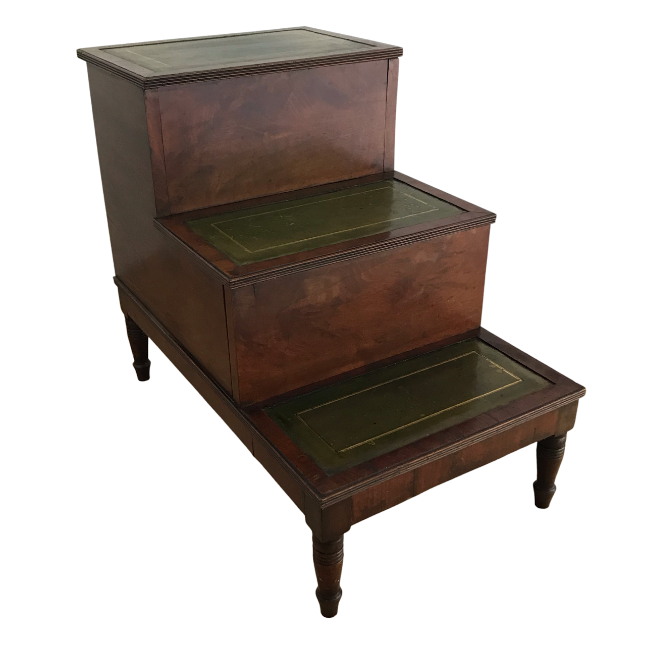 Georgian Mahogany Bed Steps #1