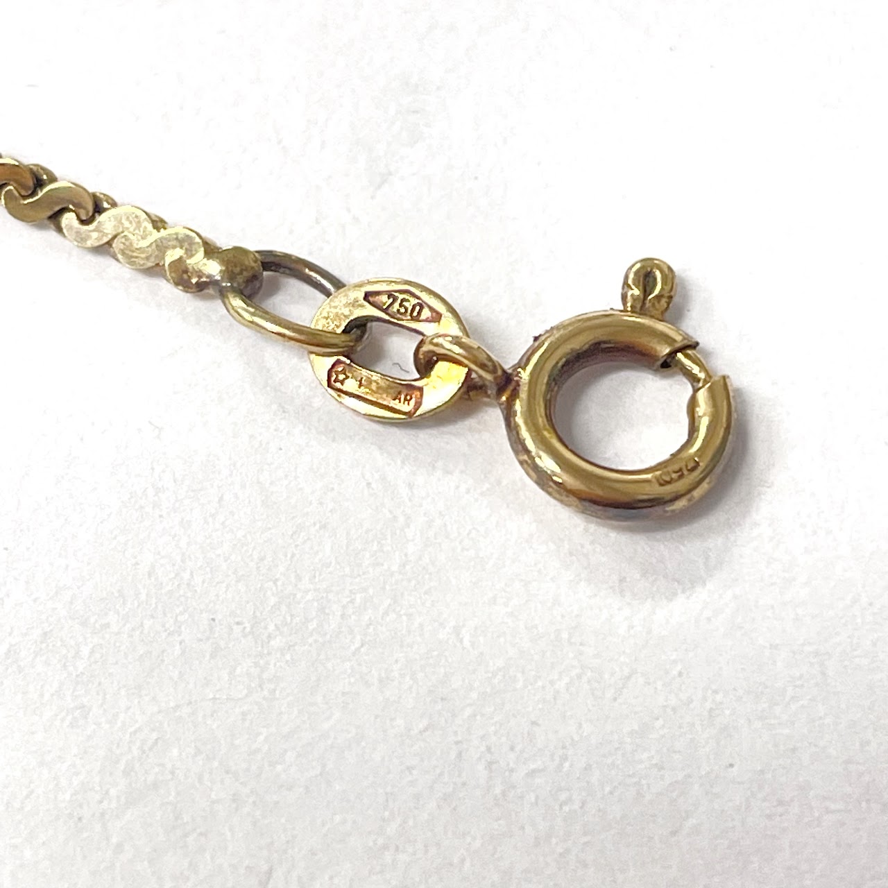 18K Gold Flat Chain Necklace