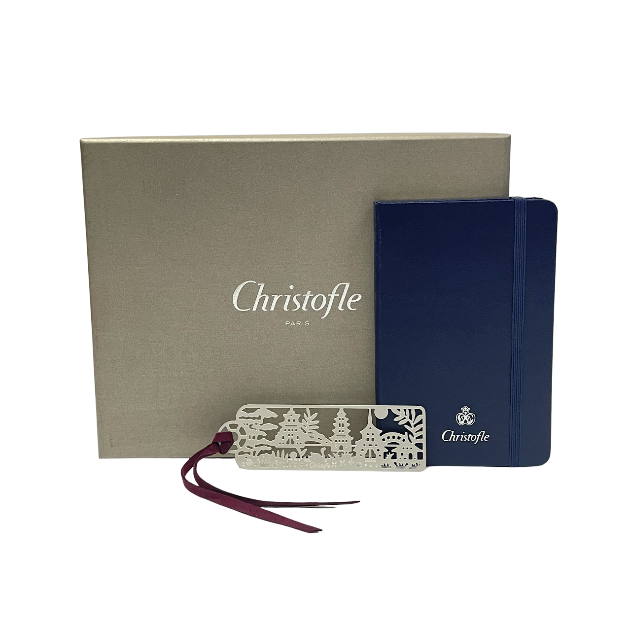 Christofle MINT Moleskin Journal & Bookmark Set