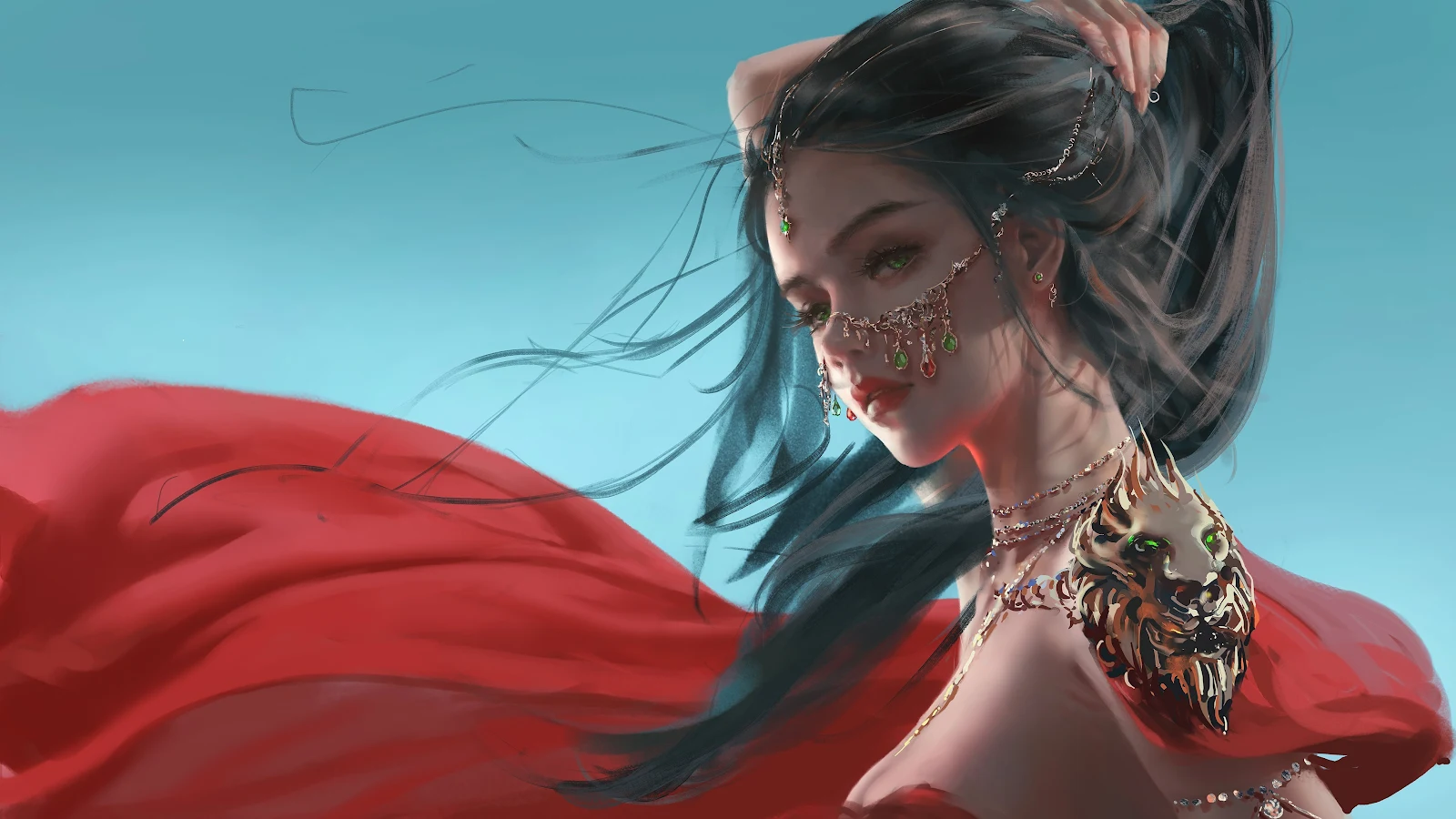 Fantasy Girl, Digital Art, Drawing, Wlop, Ghostblade 4K Wallpaper