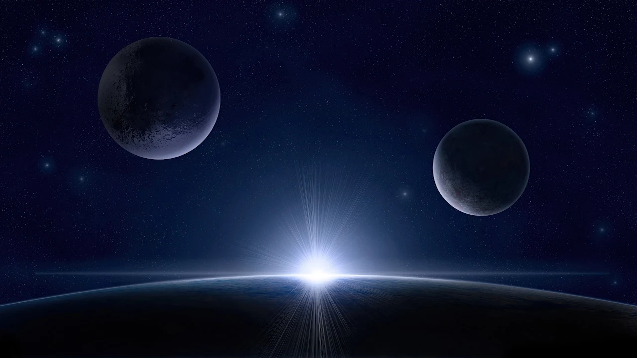 Cold Blue Space 4K Wallpaper