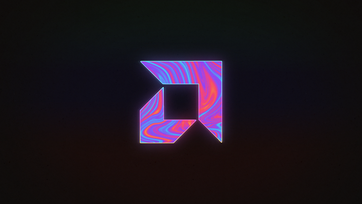 Amd, Neon, Ink, Simple Background, Digital Art 4K Phone Wallpaper