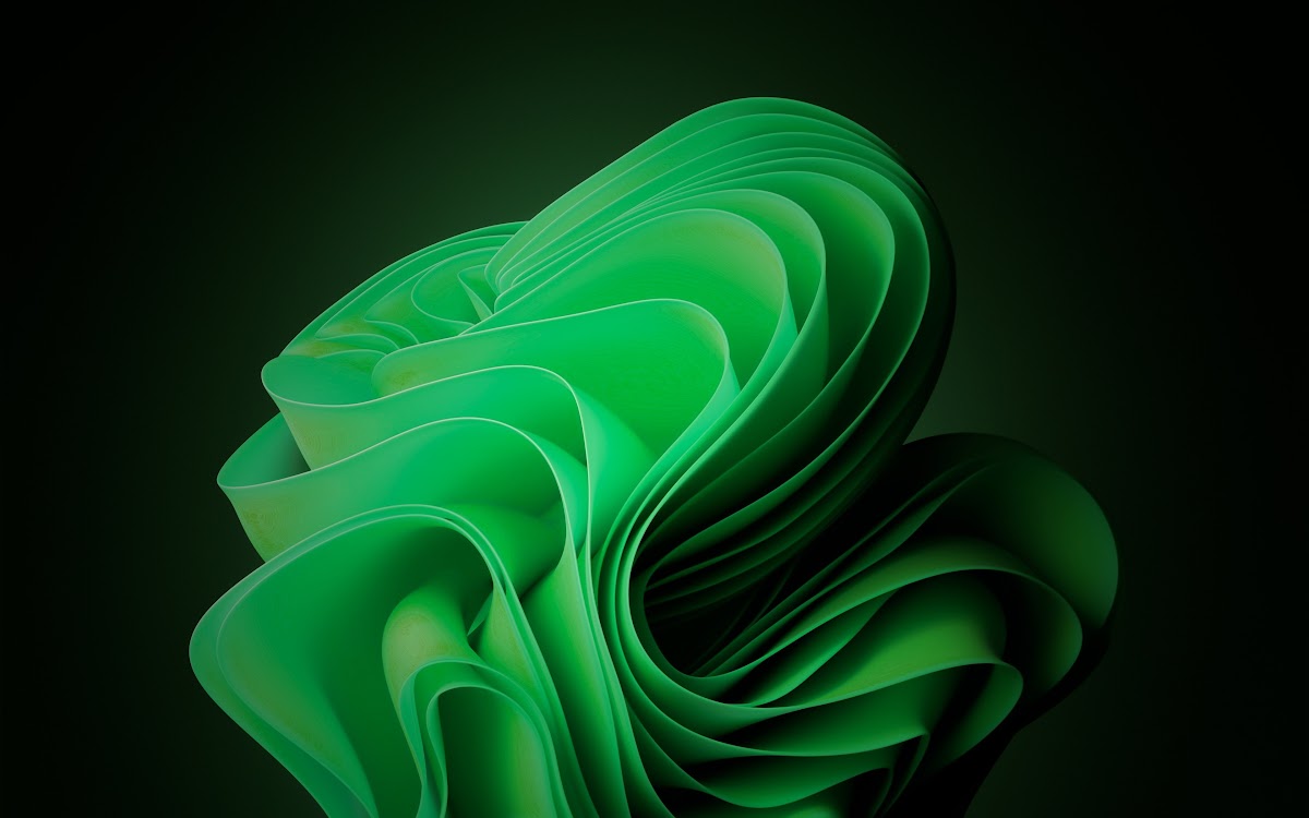 Windows 11, Green, Minimalism, Simple Background 4K Wallpaper