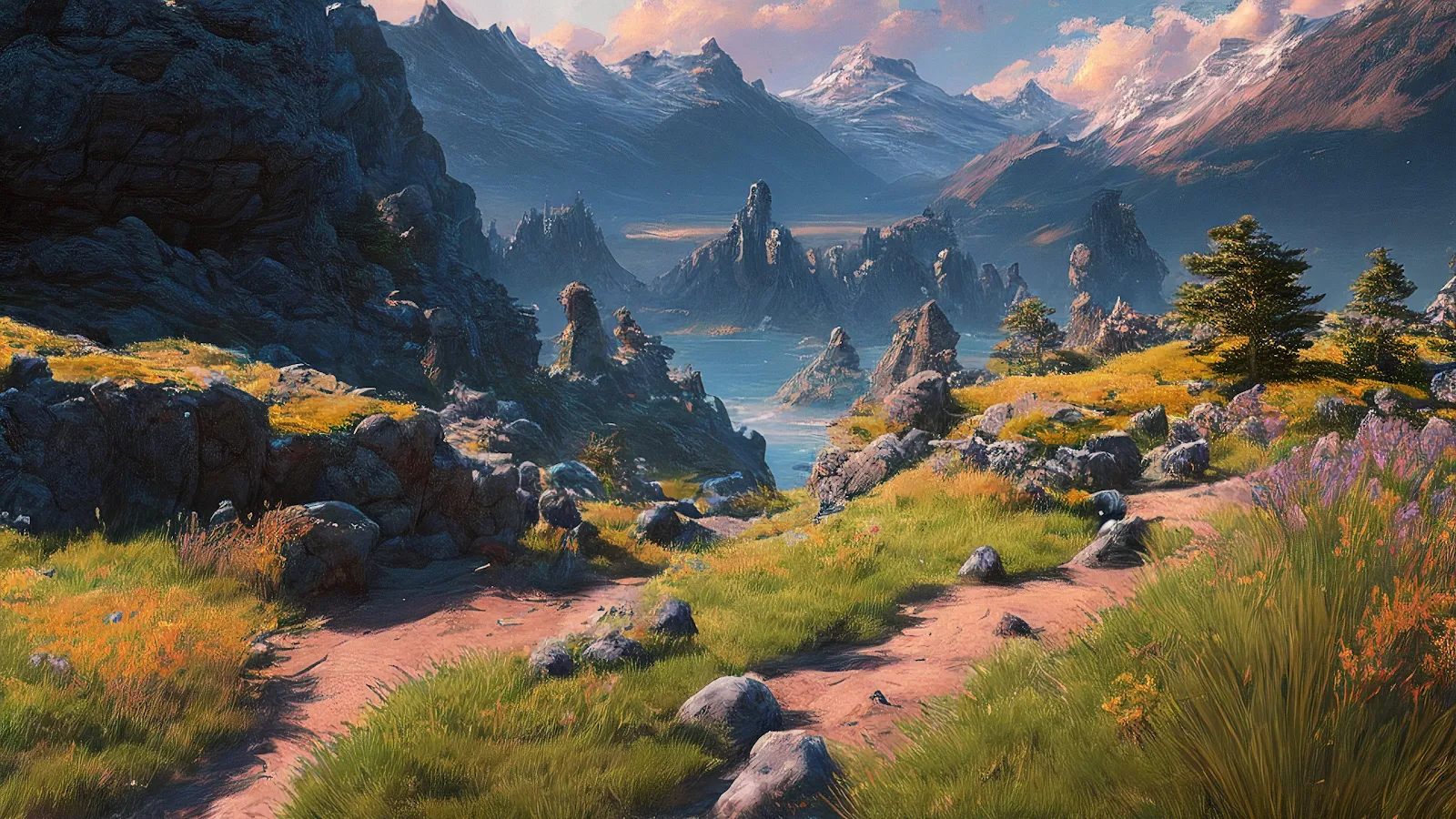 Stable Diffusion, Ai Art, Landscape, Digital Art 4K Phone Wallpaper