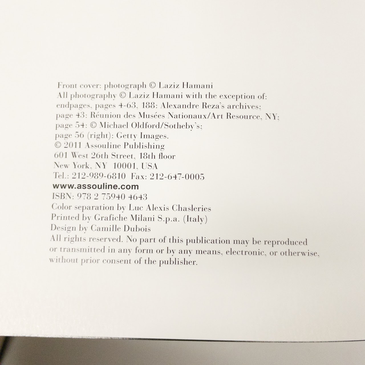 Alexandre Reza: Assouline Book