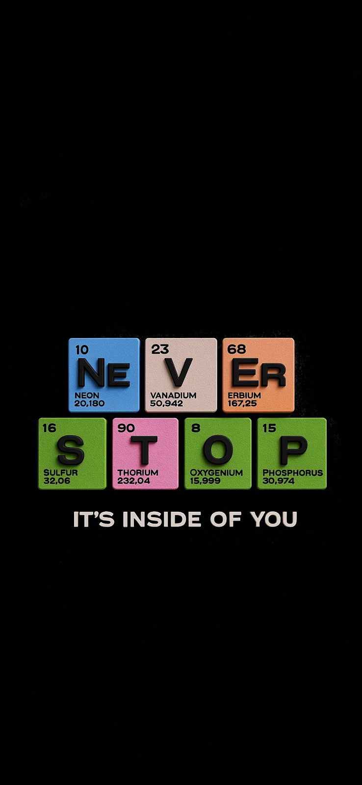 Motivational Periodic Table Wallpaper 2K iPhone Wallpaper