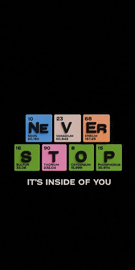 Motivational Periodic Table Wallpaper 2K iPhone Wallpaper
