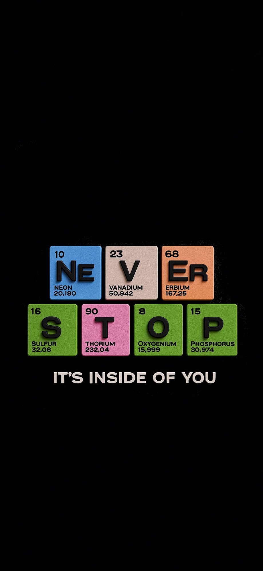 Motivational Periodic Table Wallpaper 2K iPhone Wallpaper