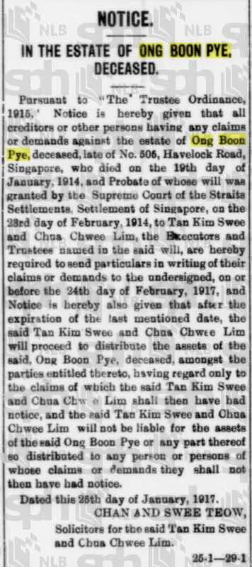 Ong Boon Pye and Tan Chye Hong Neo