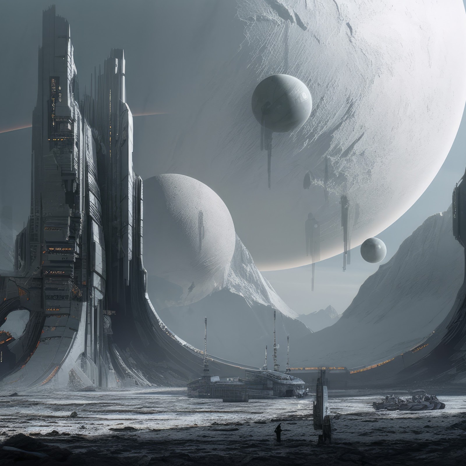 Ai Art, Illustration, Science Fiction, Landscape, Space 4K Wallpaper