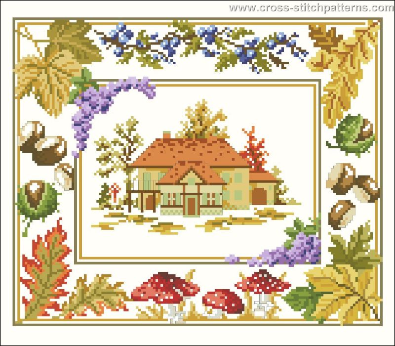 Autumn - Counted cross stitch patterns and charts