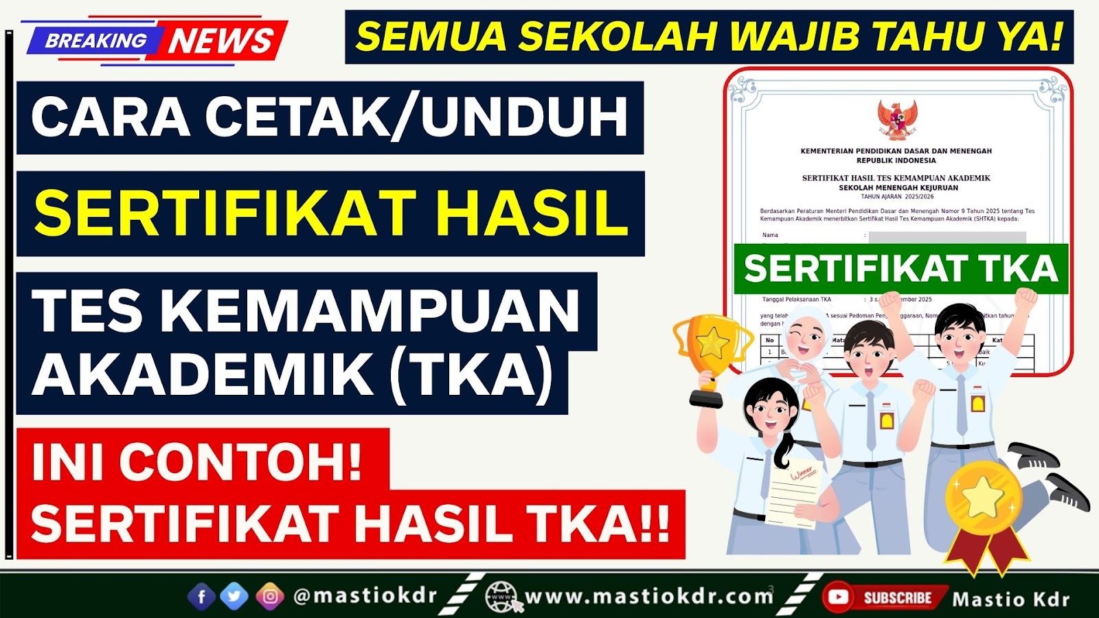Cara Cetak Sertifikat Hasil Tes Kemampuan Akademik (TKA) Online Terbaru ...