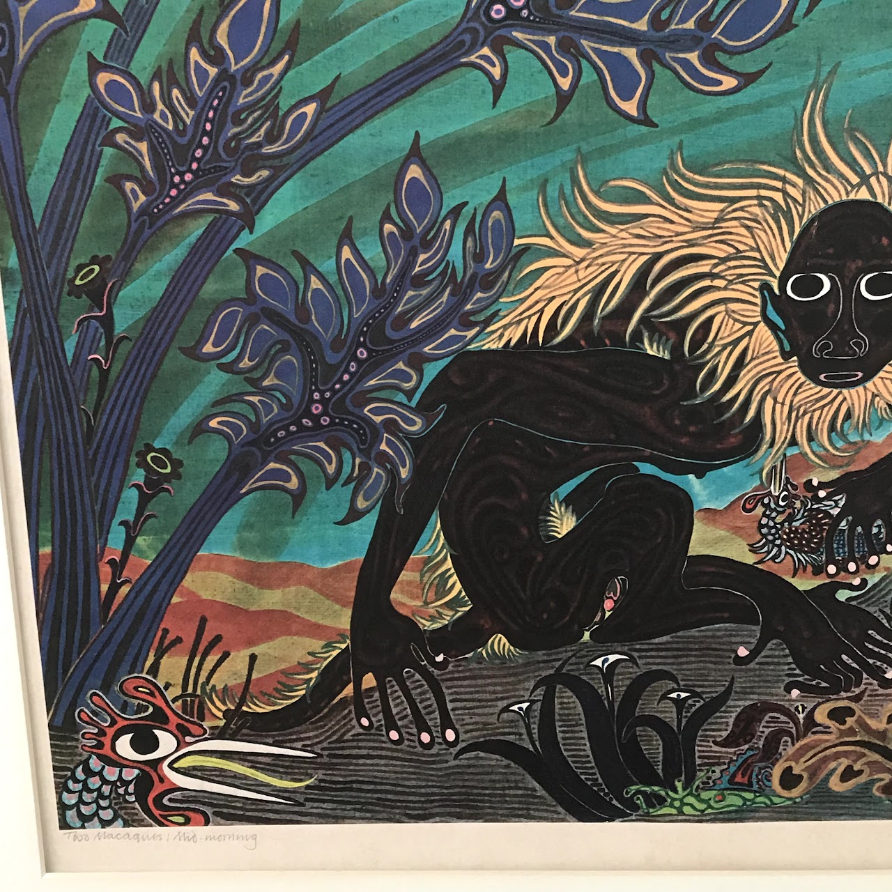 Jesse Allen Signed 'Two Macaques' Print