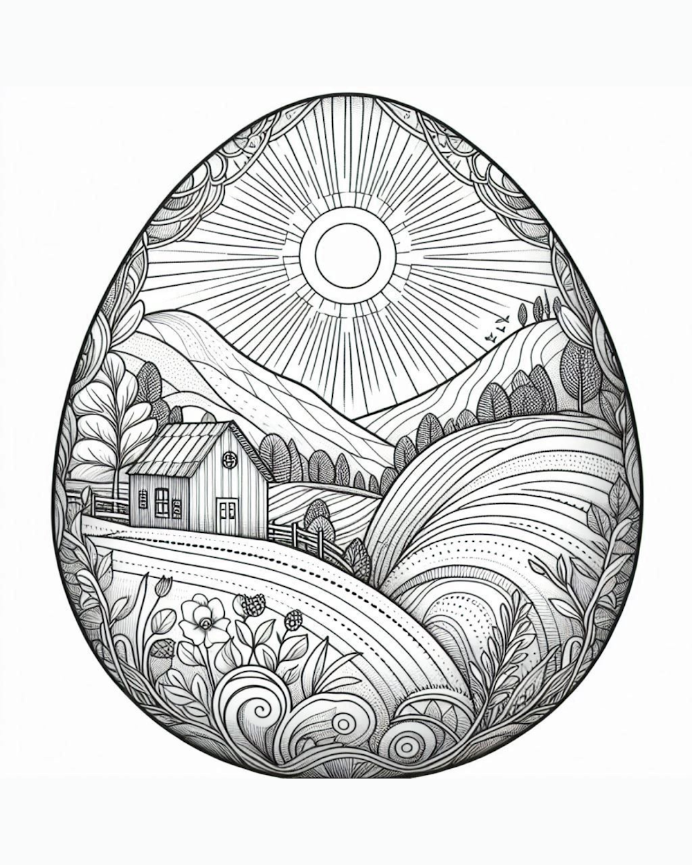 25 Free Easter Egg Coloring Pages – Fun for Kids and Adults!