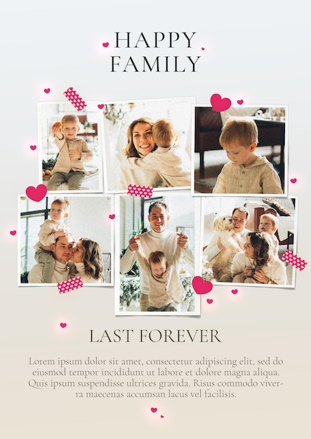 Family photo book album template