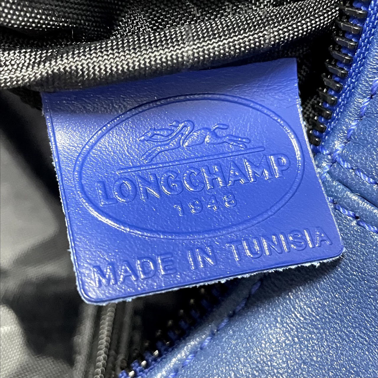 Longchamp Blue Leather Backpack