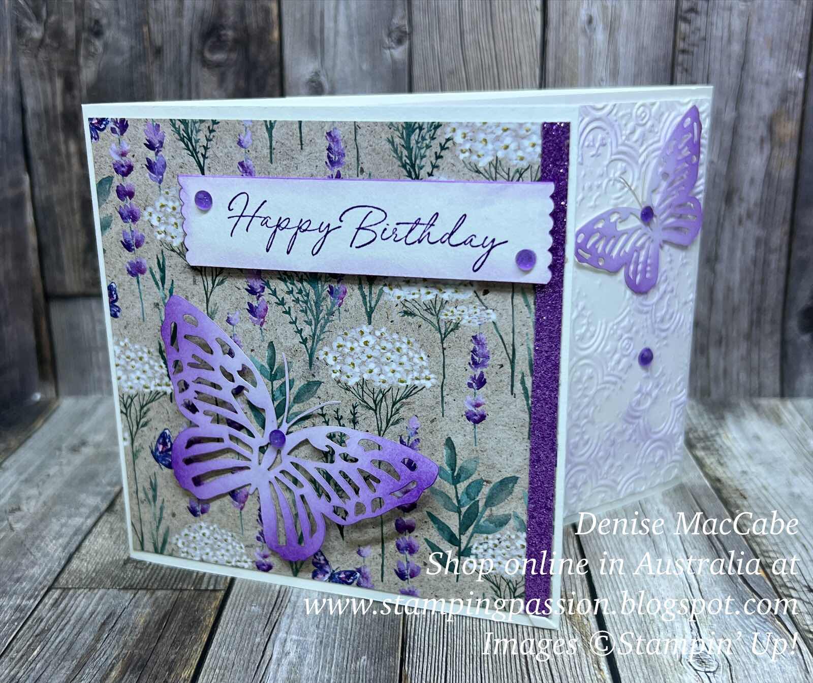 Stamping Passion: 90th Birthday Card - Double Pleat Fold