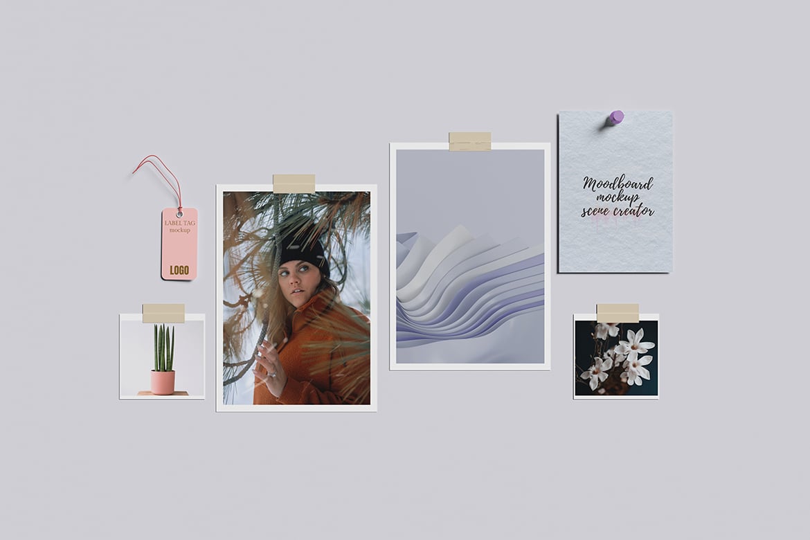 Mood Board Mockup - Đồ Hoạ Vip