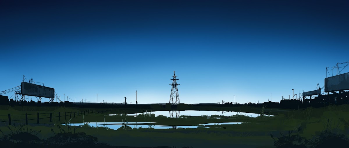 Dark Industrial Pylon Under Blue Sky 4K Desktop Wallpaper