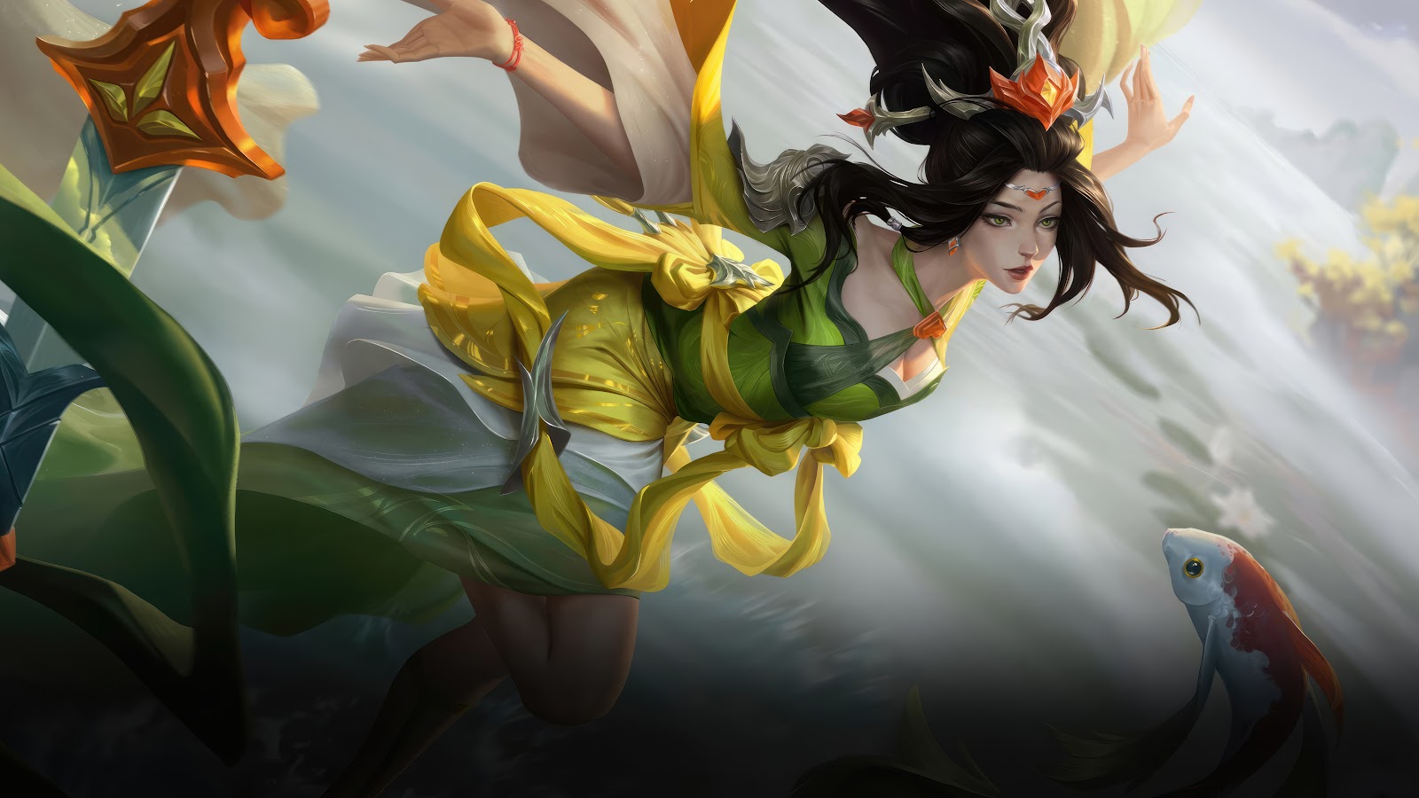 LOL League of Legends Storm Fury Cana Janna Wind Girl Jade Sword Legend ...