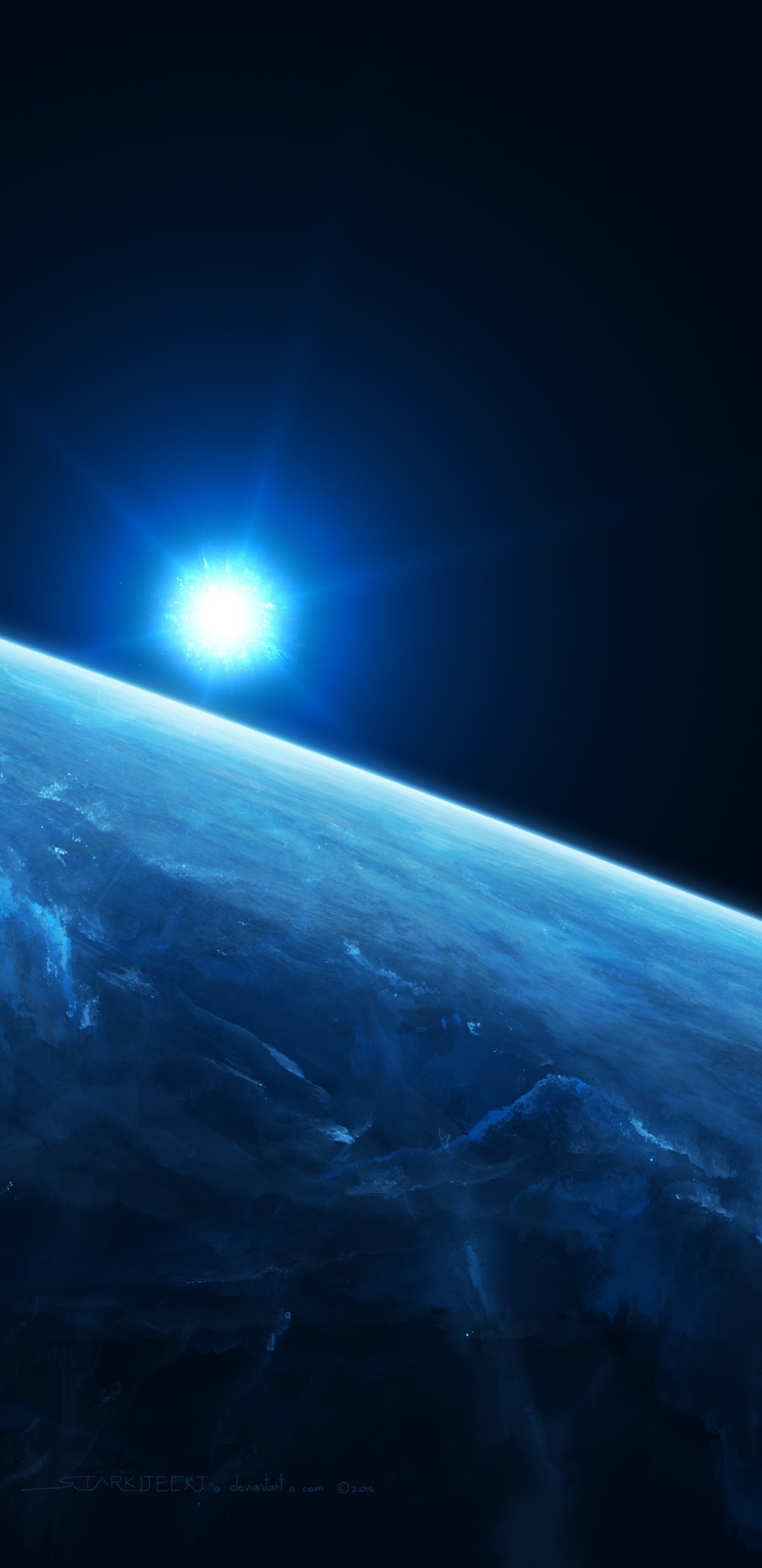 Earth, Sunrise, Space, Horizon, Planet 2K iPhone Wallpaper
