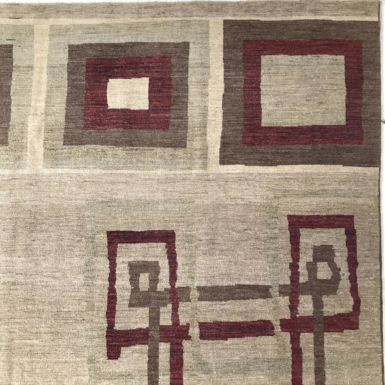 Geometric Wool Area Rug