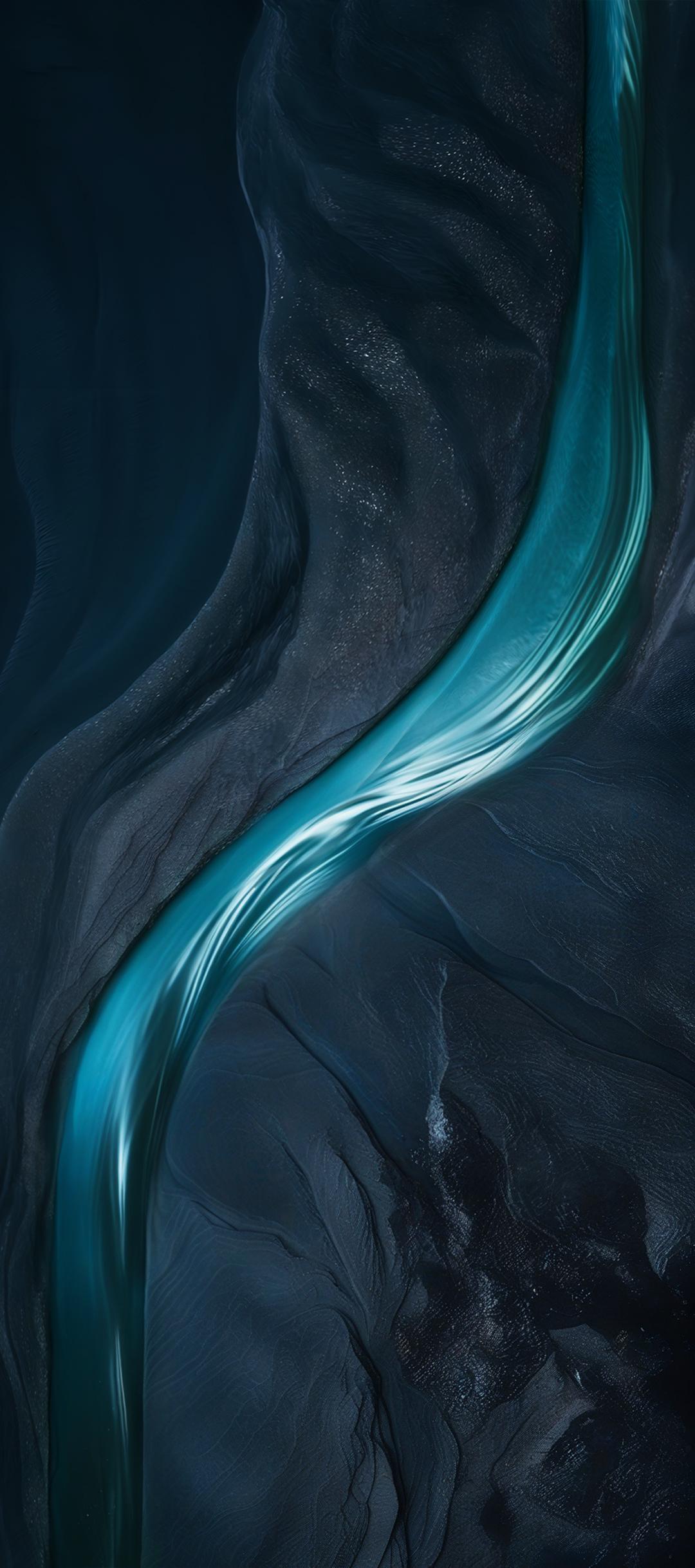 Deep Blue Glacial River Flow Full HD iPhone Wallpaper