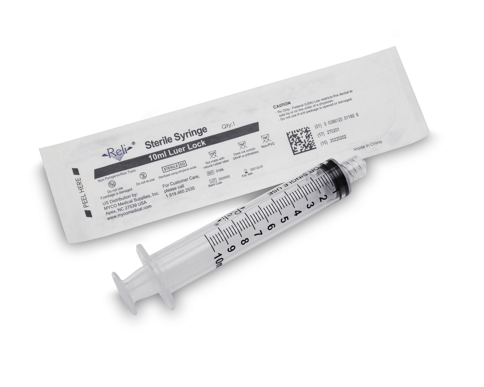 Product: RELI® Conventional Luer Lock Syringe, Sterile, 10 mL