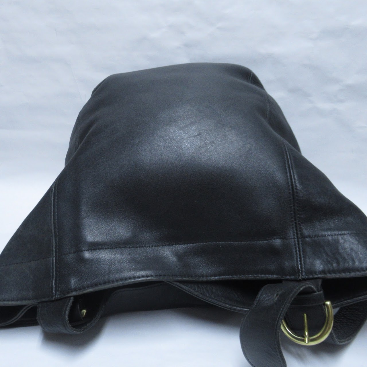 Coach Vintage Classic Black Leather Tote Bag