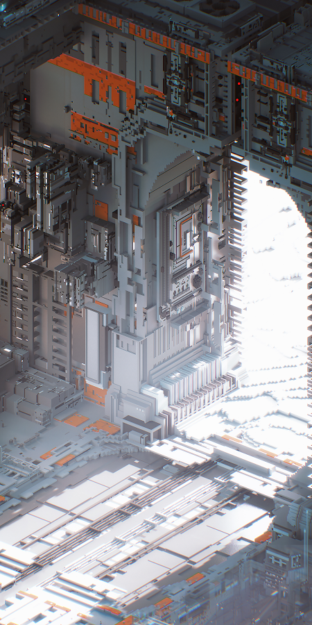 Cgi, Digital Art, Artwork, Cyberpunk, Isometric 4K Phone Wallpaper