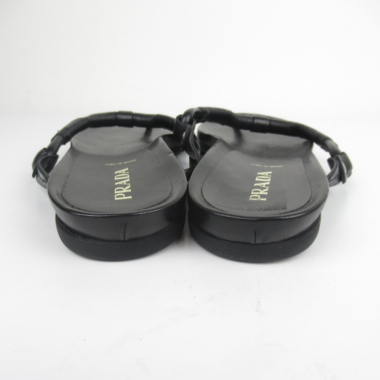 Prada Leather Chancletas