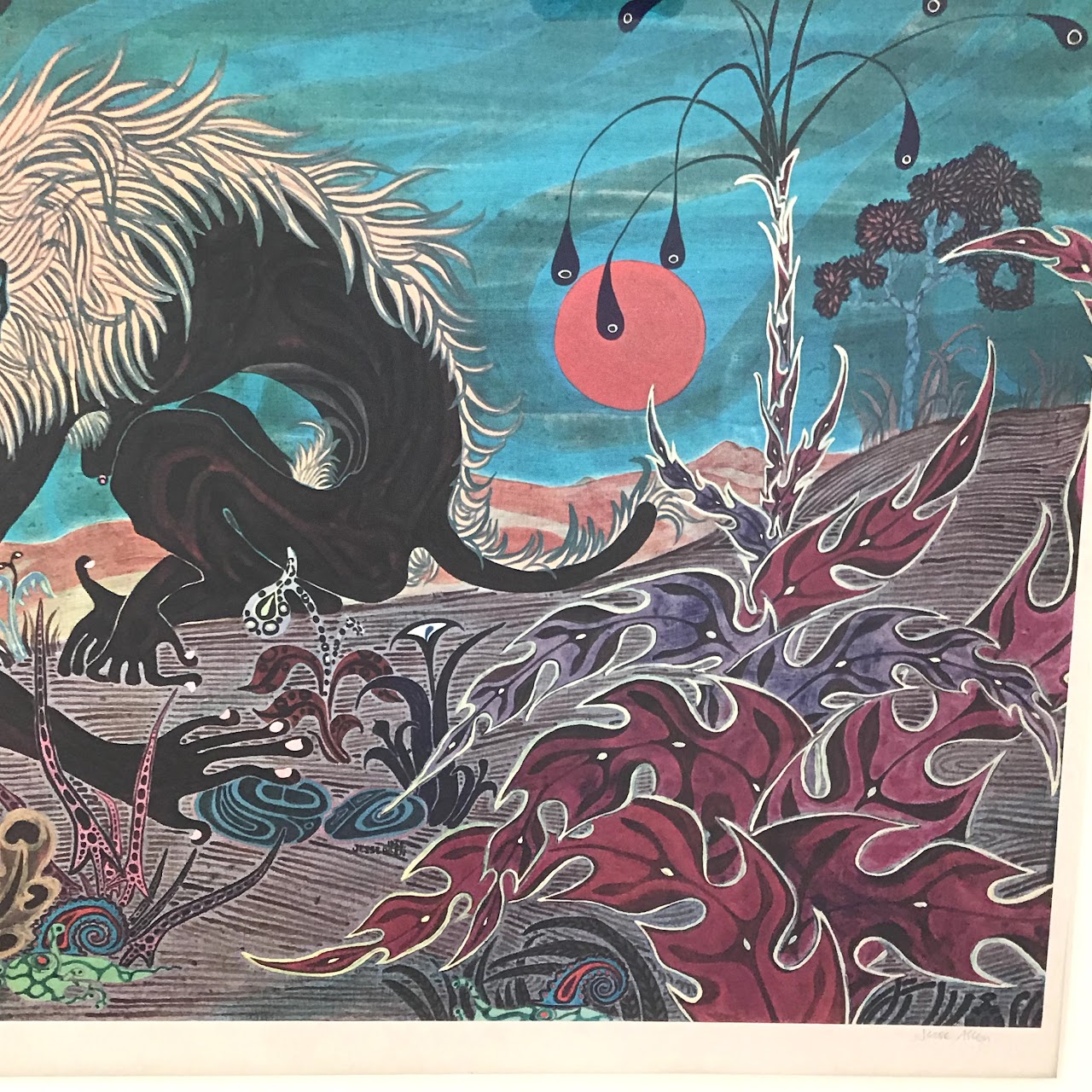 Jesse Allen Signed 'Two Macaques' Print