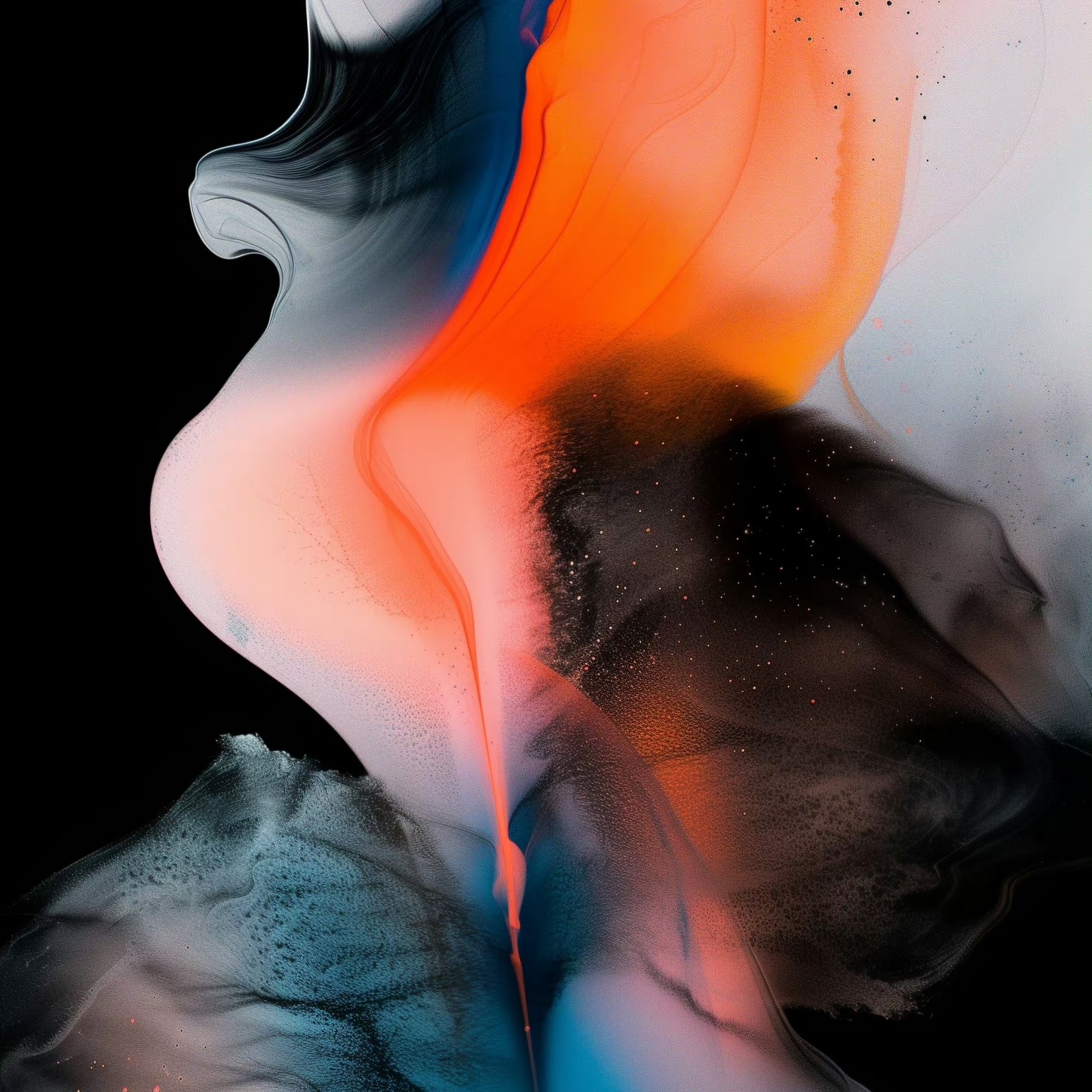 Abstract Art, Fluid Art, Color Smoke, Artistic Design 2K iPhone Phone Wallpaper