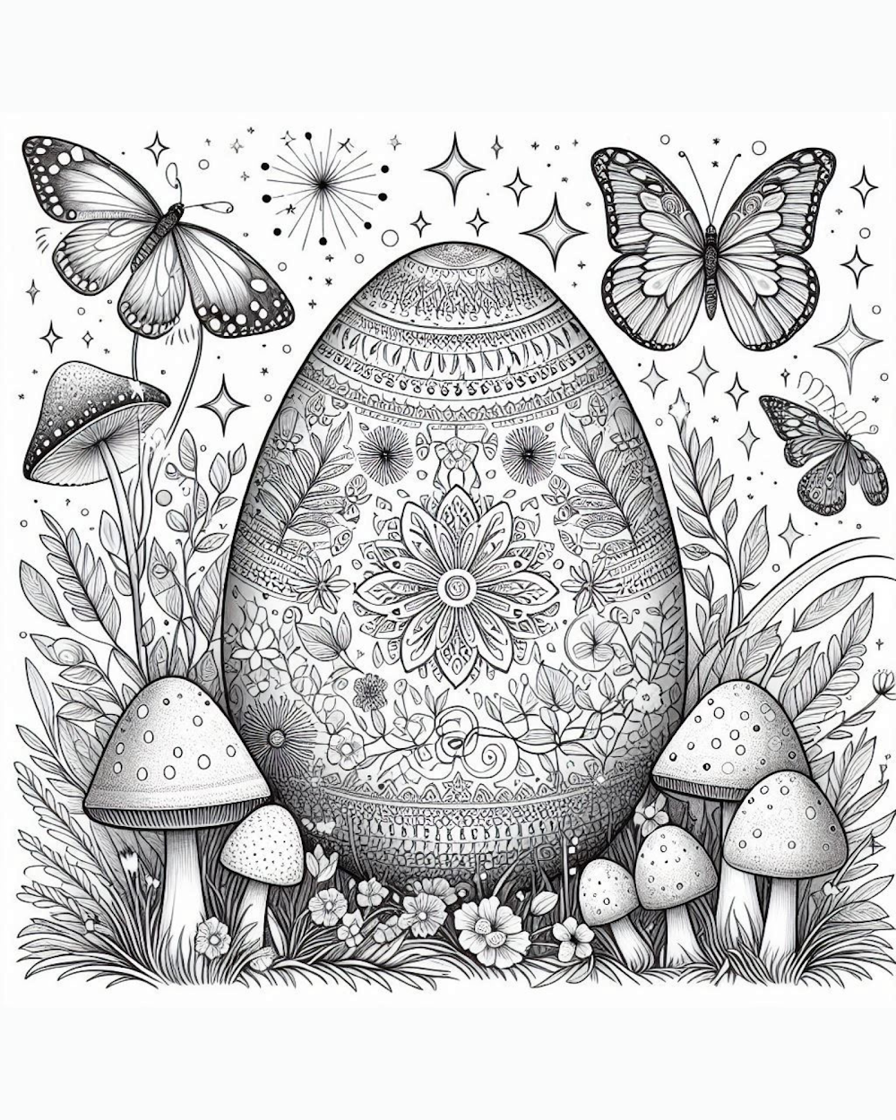 25 Free Easter Egg Coloring Pages – Fun for Kids and Adults!