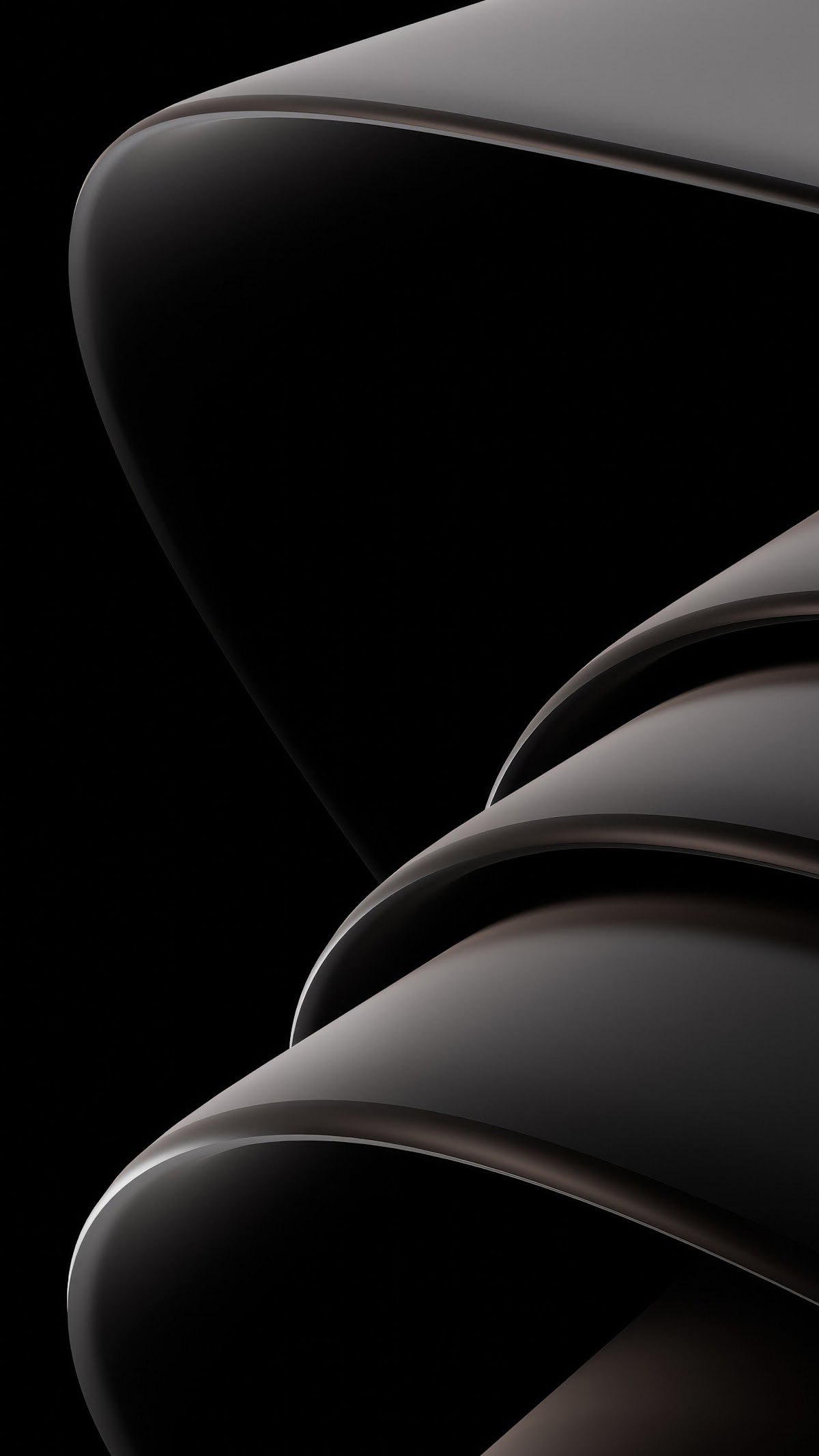 Dark Black Shapes 4K iPhone Wallpaper Background
