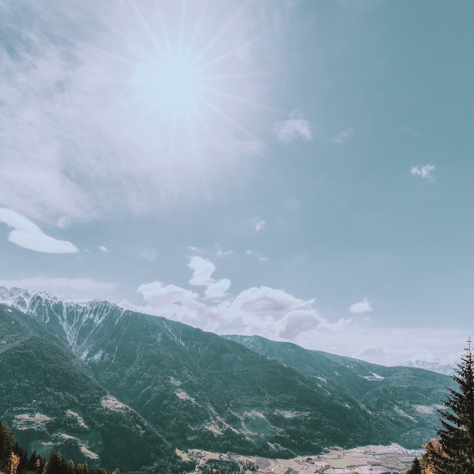 Tree, Cloud, Mountain, Landscape, Plant 5K iPhone Wallpaper