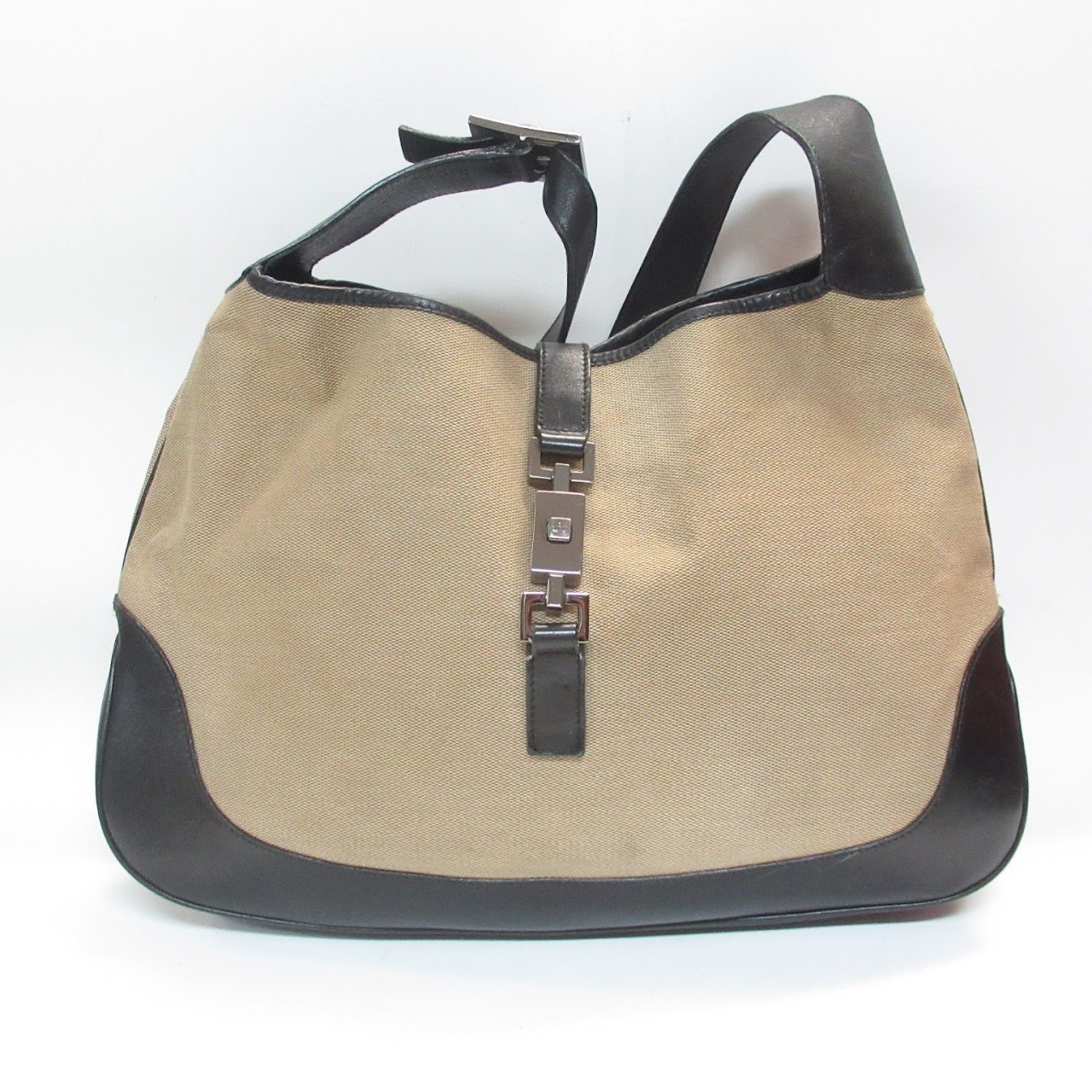 Gucci Canvas & Leather Shoulder Bag